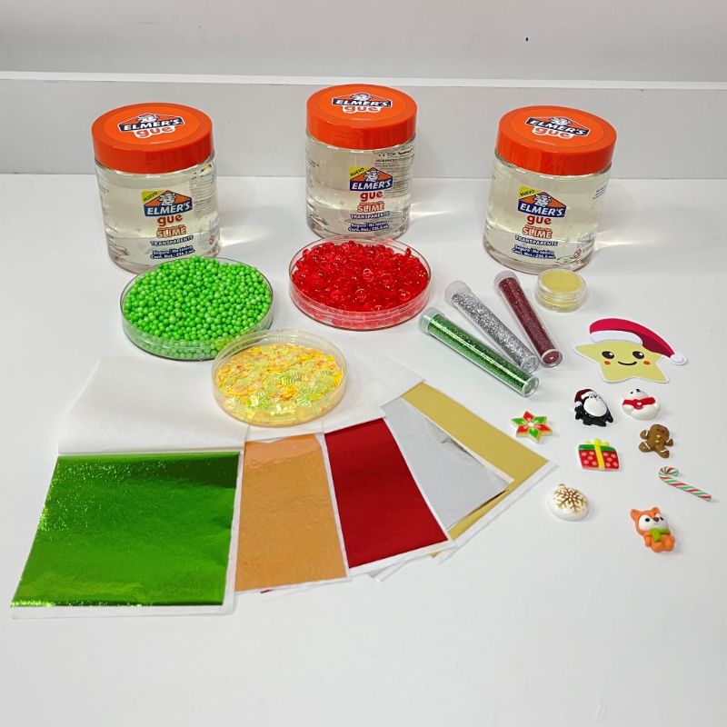 Kit para Decorar Slime Navideño